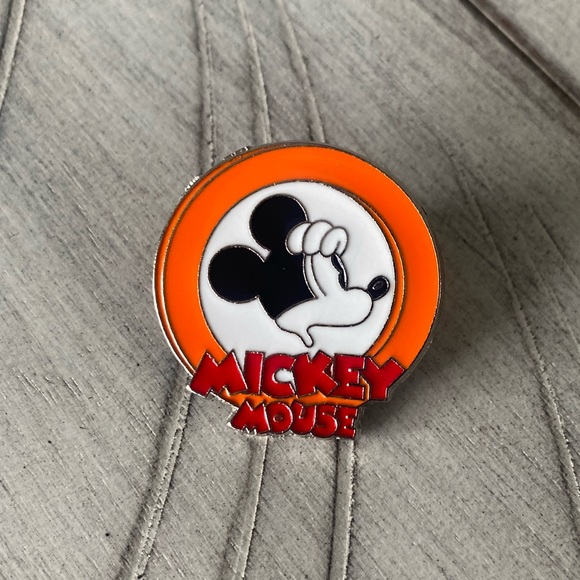 Disney | Other | Disney Pin Orange Mickey Mouse Circle | Poshmark